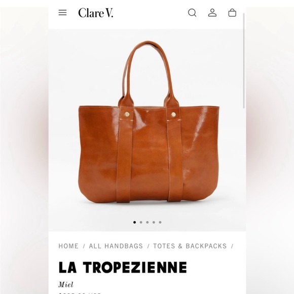 Clare V. | Bags | Clare V La Tropezienne Leather Tote Shoulder Bag In ...
